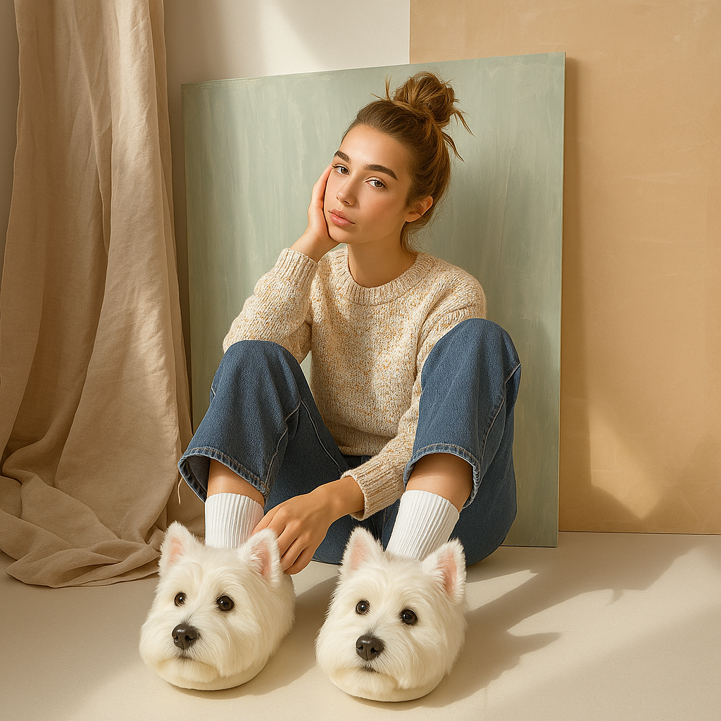 Super Realistic Dog Plush Slippers – yooyapp